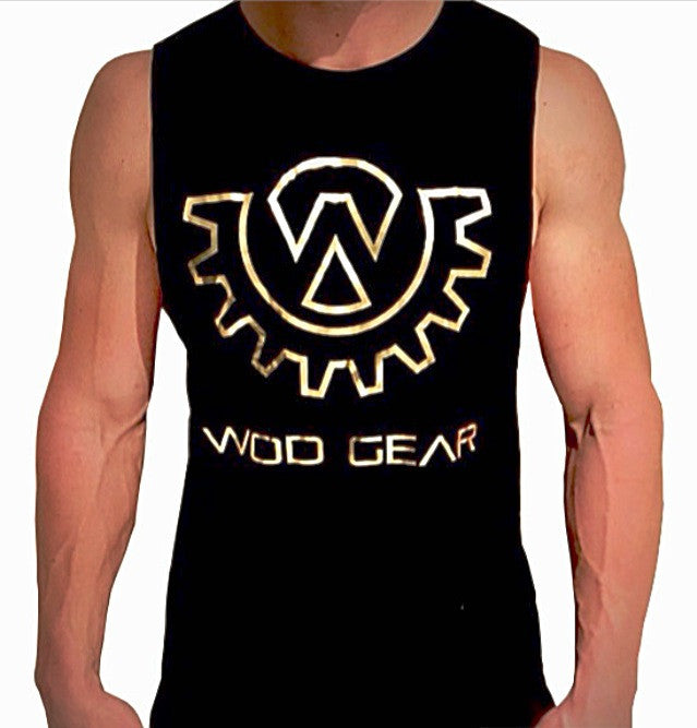 Wod Gear Muscle Tank Black And Gold Series – Wod Gear Australia